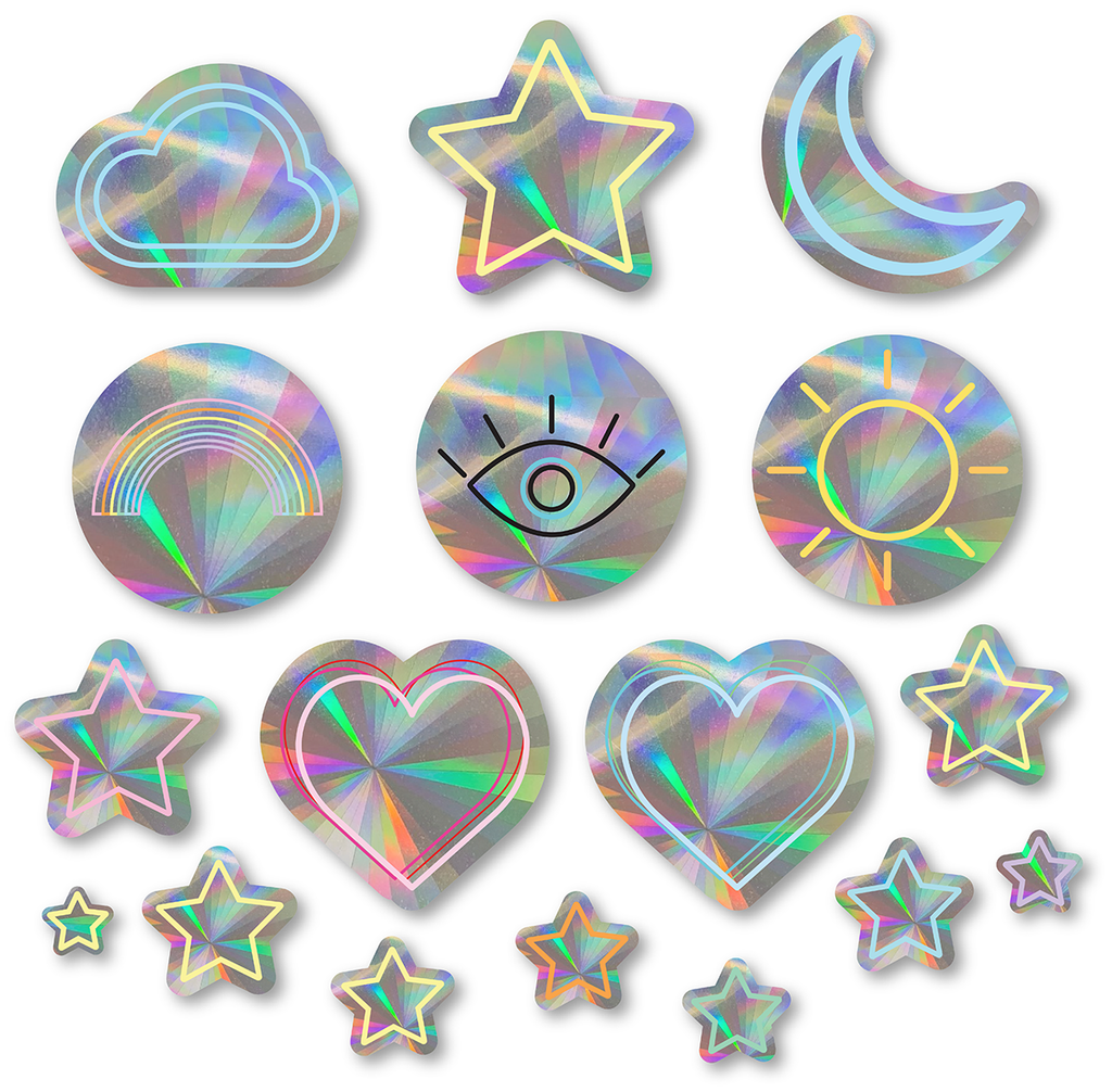 Rainbow Window Stickers | 16 Decals | Rainbow Symphony