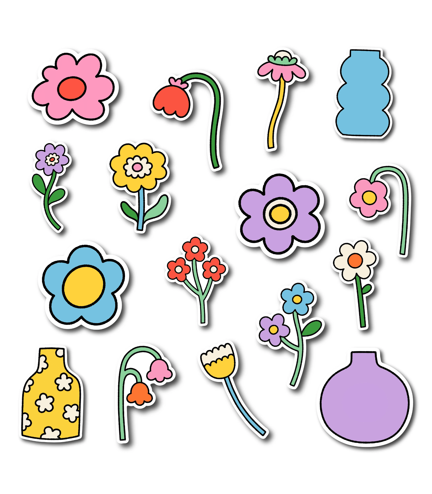 Springtime Flowers | Magnet Set – Rainbow Symphony Store