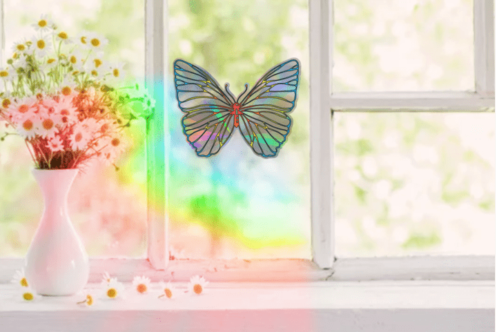 Rainbow Butterfly Window Decals | Explore Rainbow Symphony