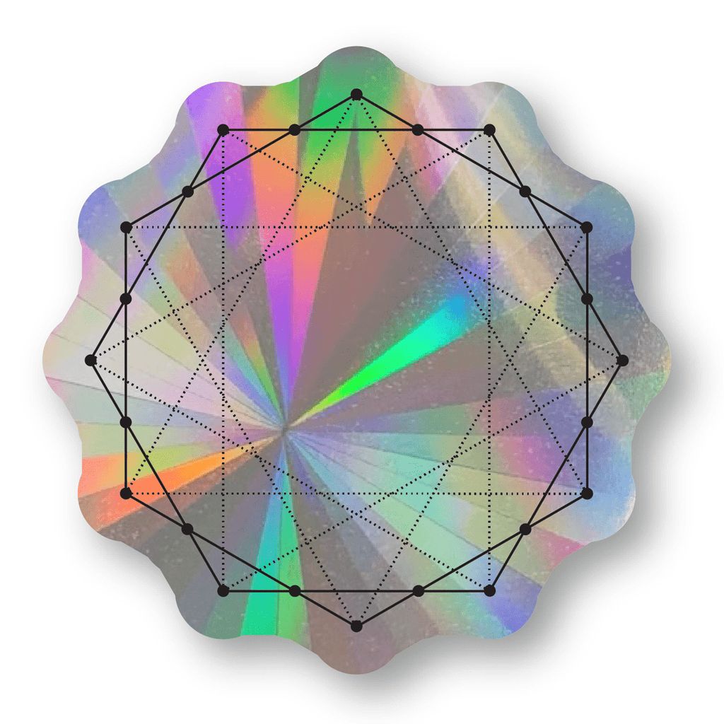 Sacred Geometry Stickers | Prism Decals | Rainbow Symphony