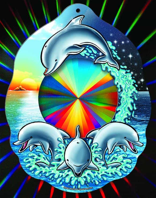 Rainbow Dolphin Suncatcher | Unique Decor | Rainbow Symphony