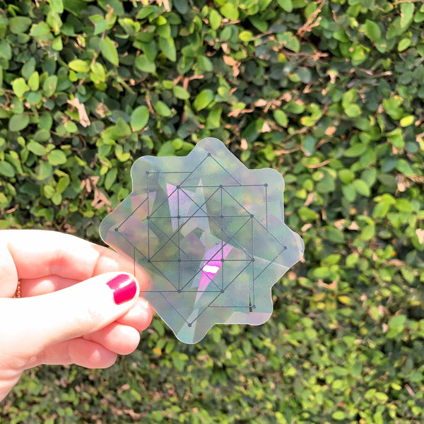 Sacred Geometry Stickers | Prism Decals | Rainbow Symphony