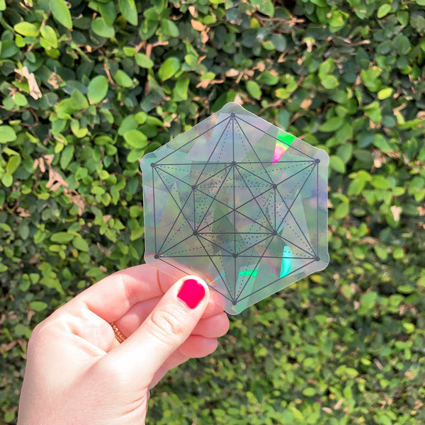 Sacred Geometry Stickers | Prism Decals | Rainbow Symphony